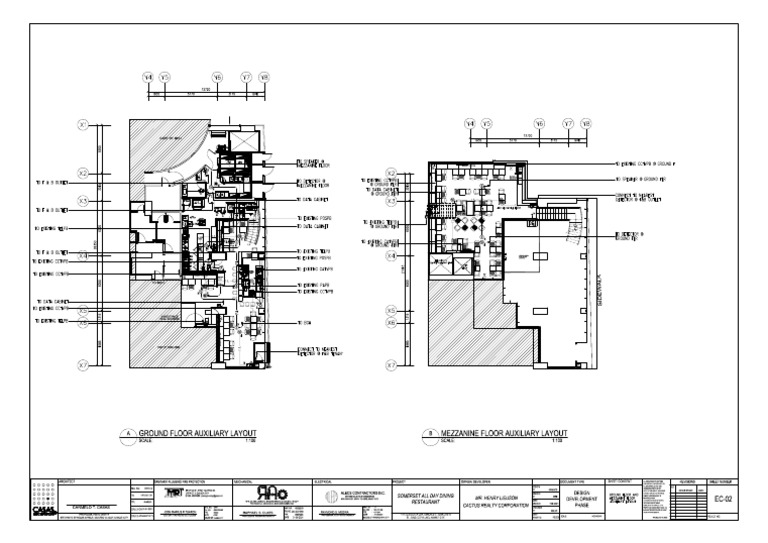 Ec 02 Ground FL and Mezzanine FL Auxiliary Layout | PDF
