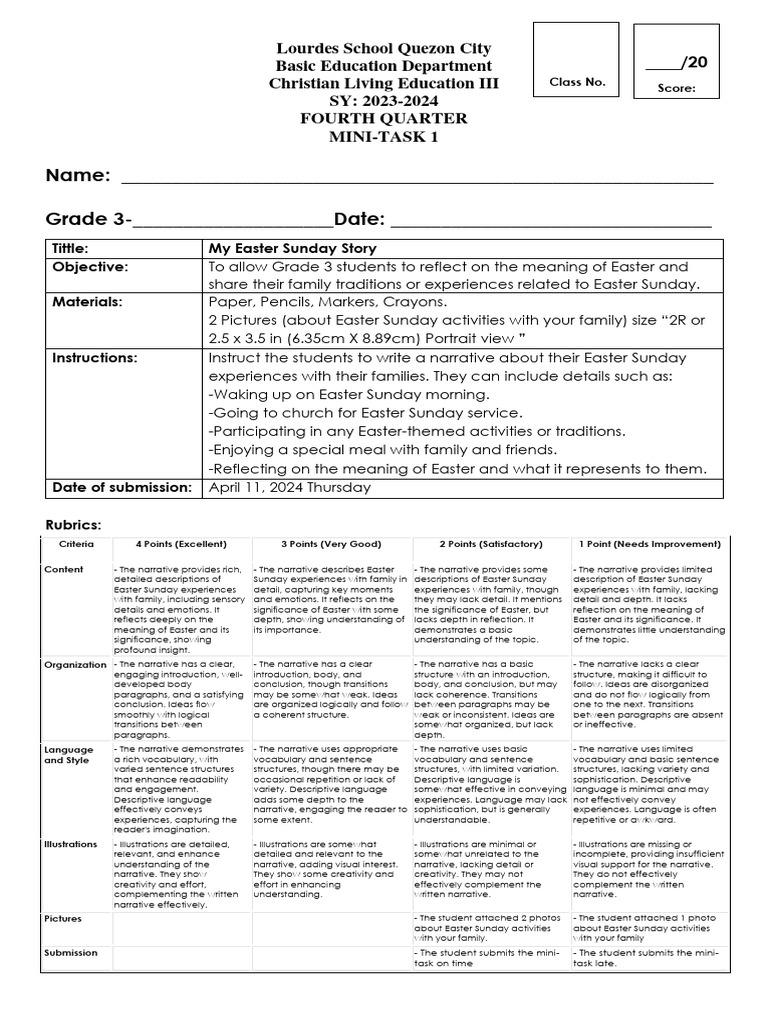 G3-Mini_Task_1 | PDF | Vocabulary | Narrative