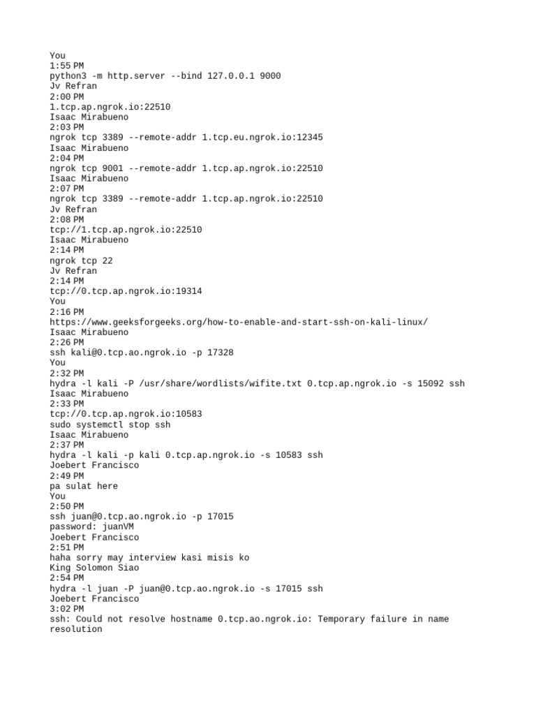 Setup SSH and Ngrok | PDF | Computers | Technology & Engineering