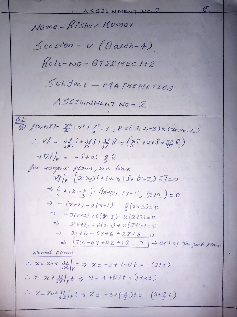 Maths As2 Soln.. | PDF