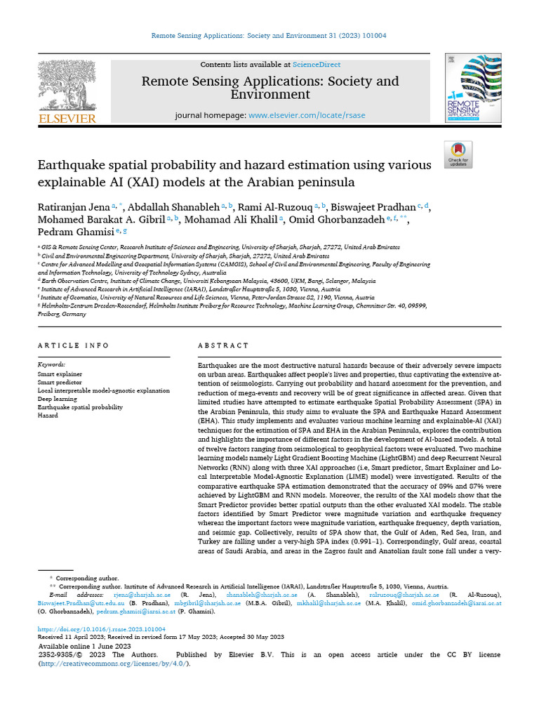Earthquake Spatial Probability and Hazard Estimation Using Various | PDF | Earthquakes | Moment ...