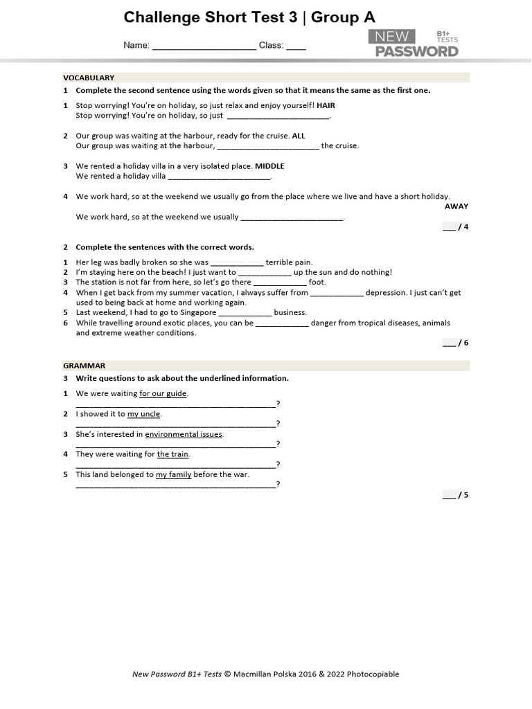 New Password B1+ CST 3A (1) | PDF