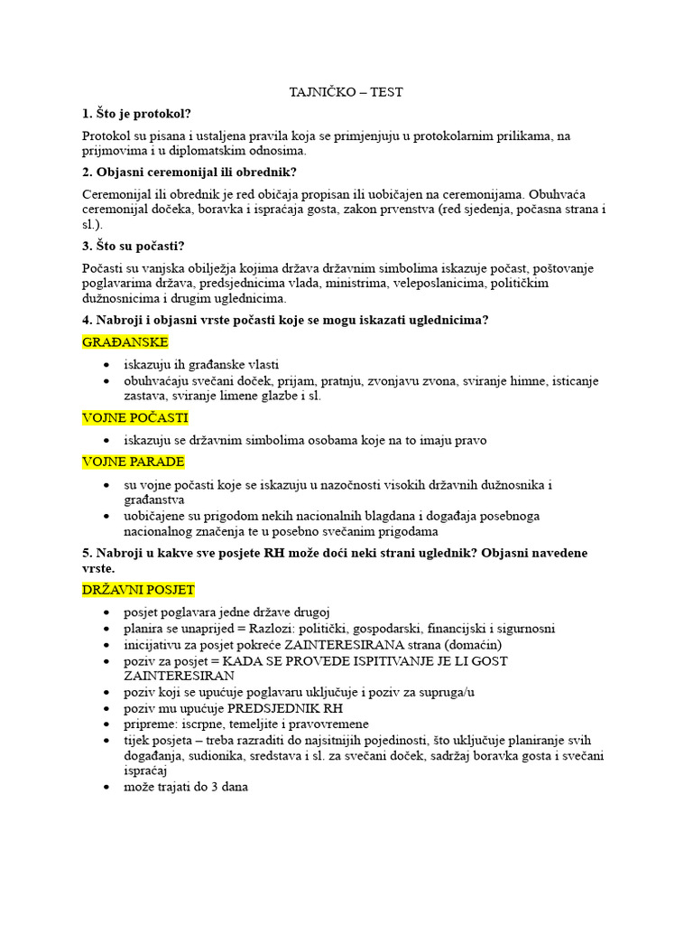 TAJNIČKO - Protokoli | PDF