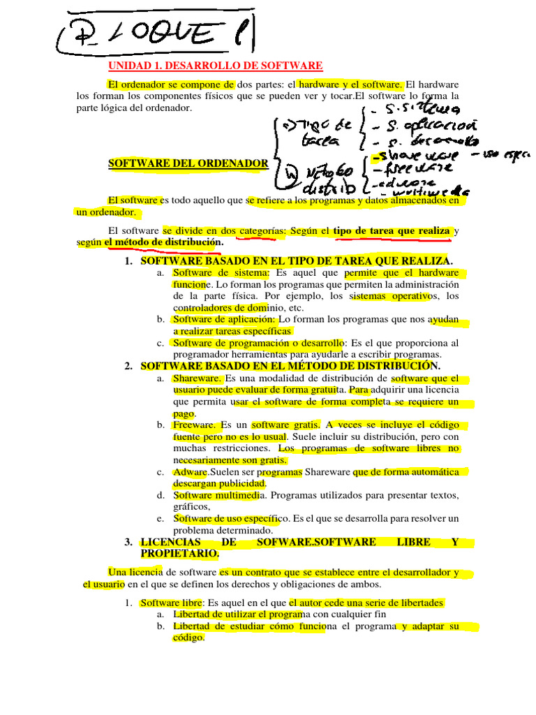 Unidad 1. Desarrollo de Software | Descargar gratis PDF | Software | Programa de computadora