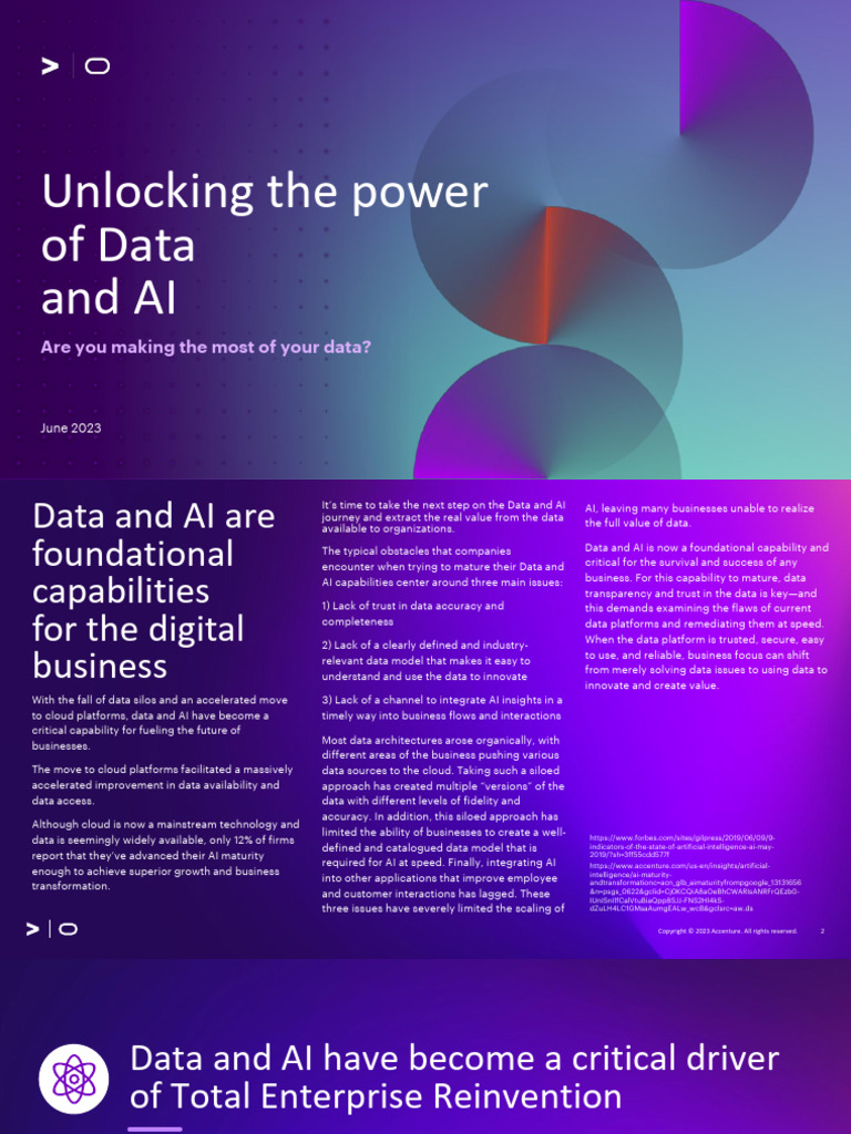 Accenture Unlocking The Power of Data and AI | PDF | Artificial ...