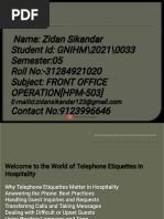 Standard Telephone Etiquette in Hotels For Staff | PDF