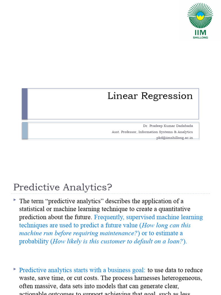 1-Linear Regression | PDF