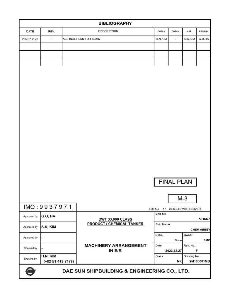 Machinery Arrangement Plan E/R | PDF