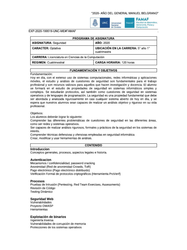 Seguridad 2C 2020 | PDF