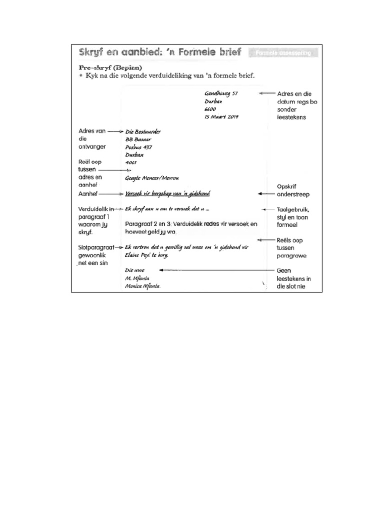Formele Brief Formaat gr.10 12 | PDF