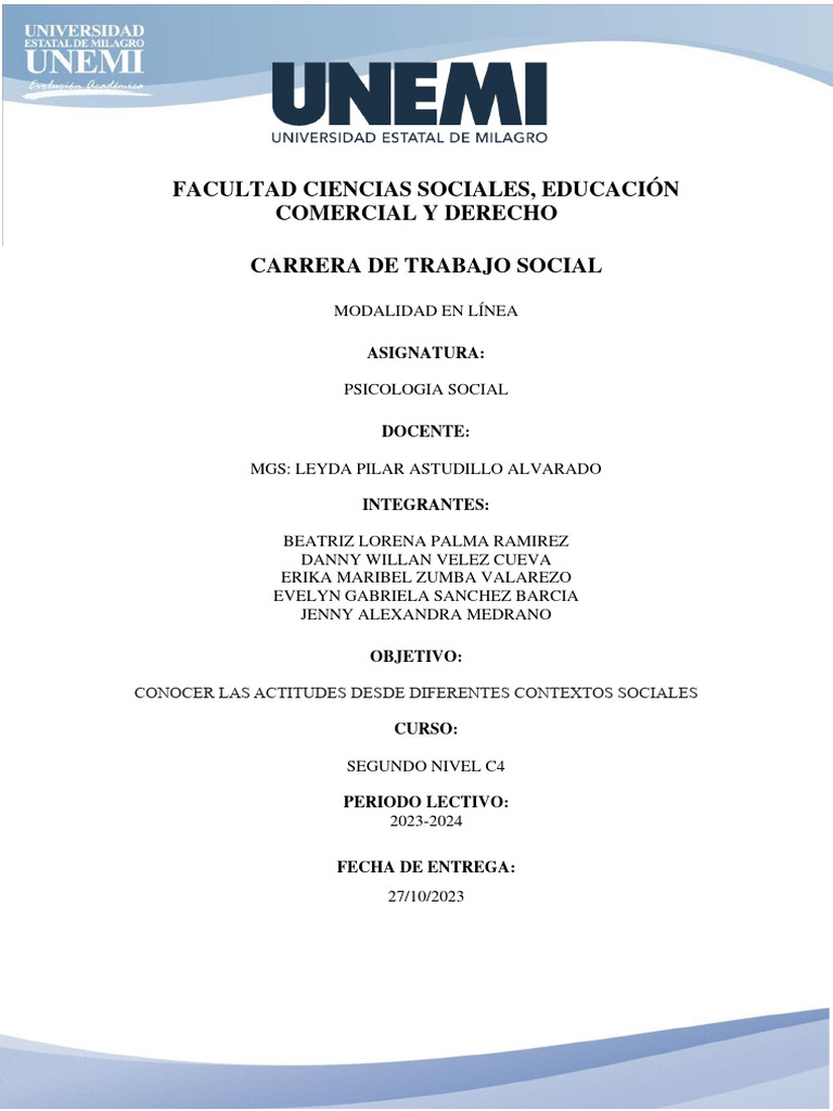 Modelo de Tarea Azul | PDF | Las emociones | Sociedad