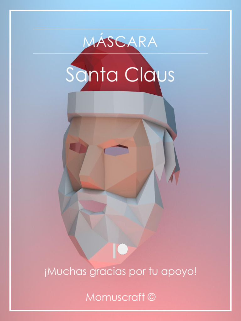 Máscara de Santa Claus para Imprimir | PDF