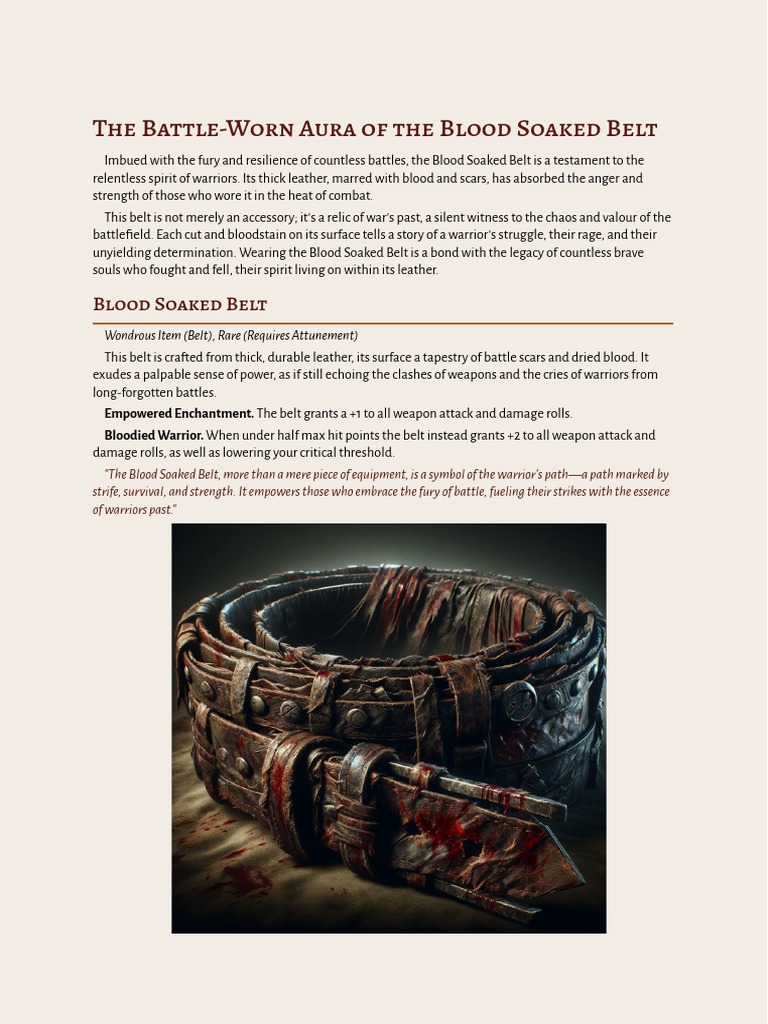 Blood Soaked Belt | PDF