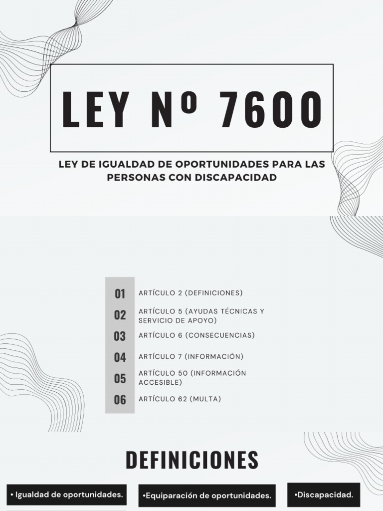 Ley 7600 | PDF