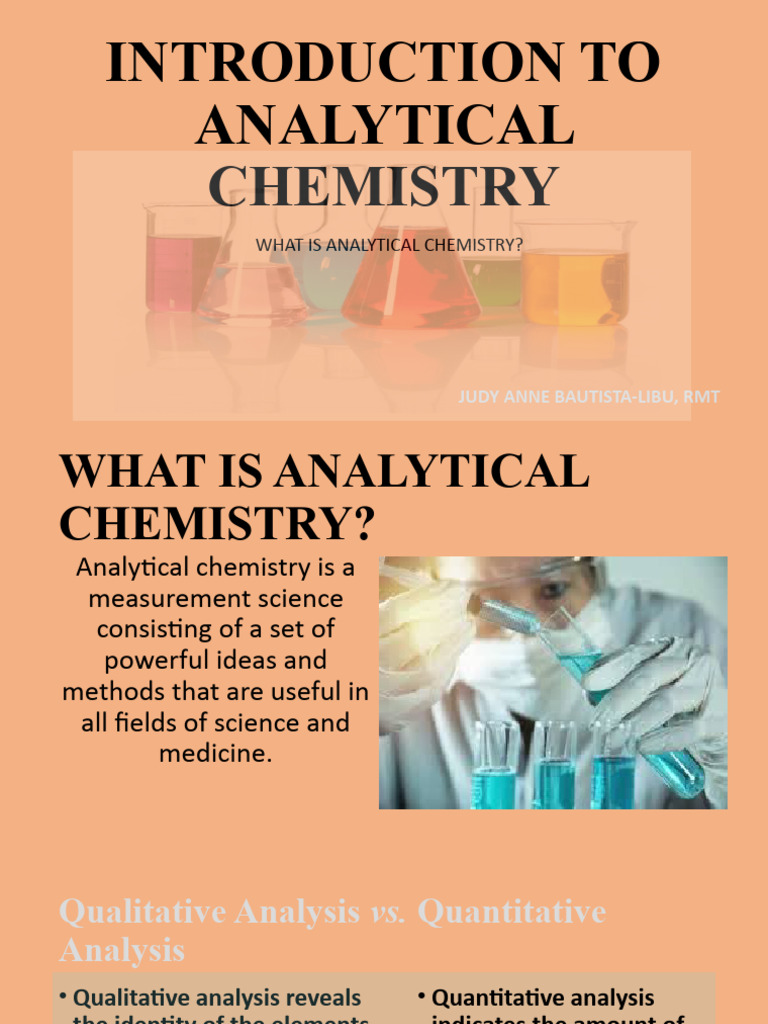 1-Introduction To Analytical Chemistry | PDF | Analytical Chemistry | Chemistry