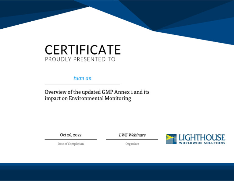 Certificate LightHouse | PDF