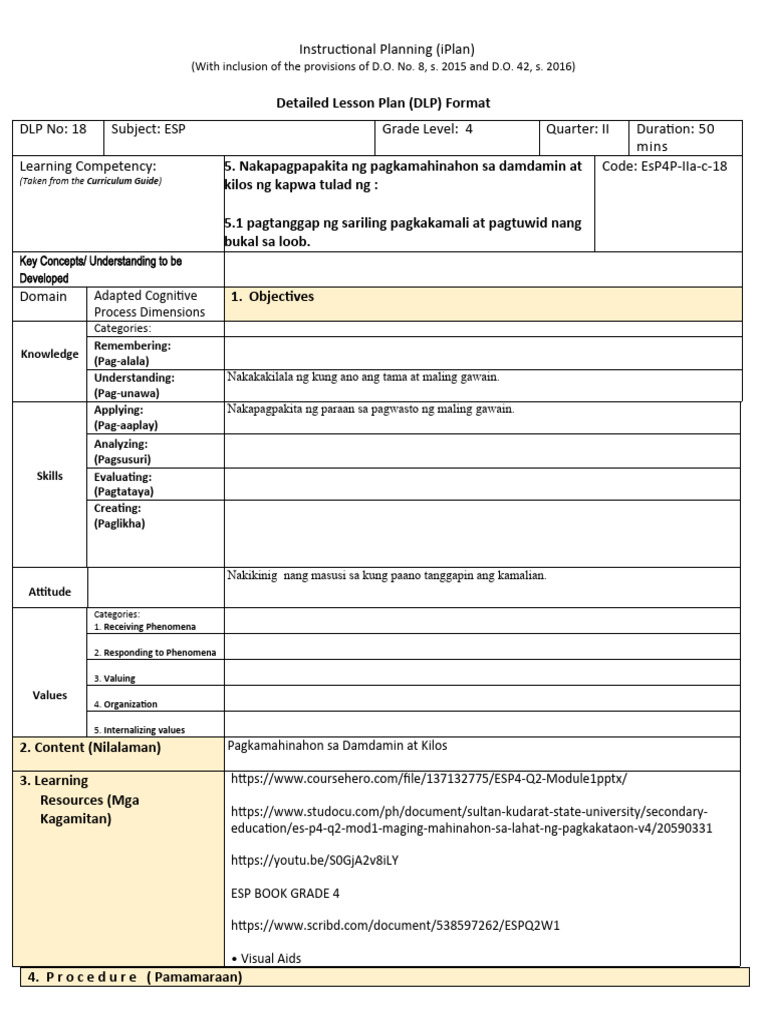 Lesson Plan 4as Detailed Lesson Plan - Docx JOSEPH | PDF
