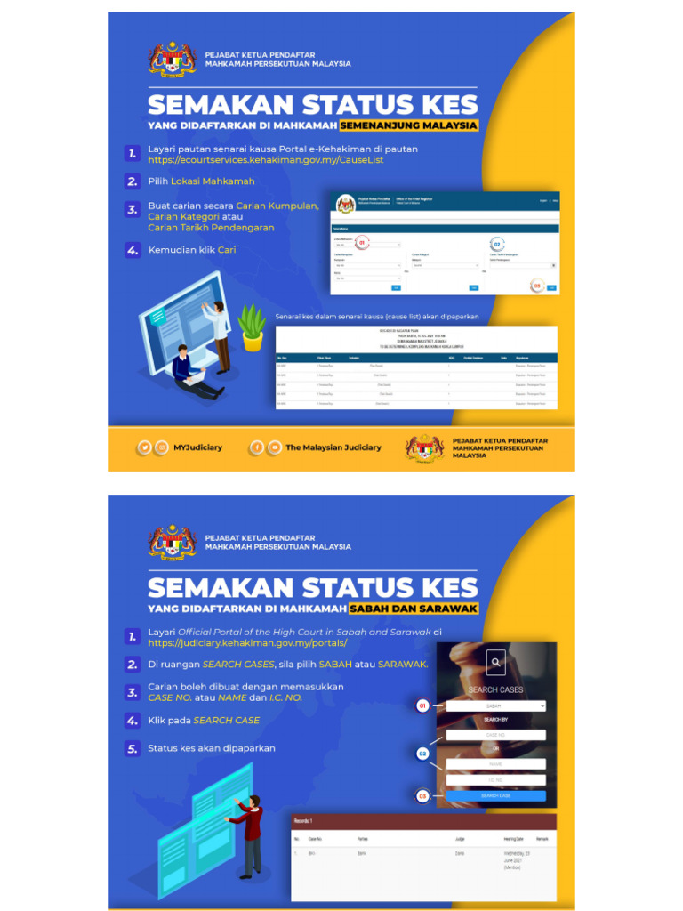 Infografik Semakan Status Kes Di Mahkamah-01 | PDF