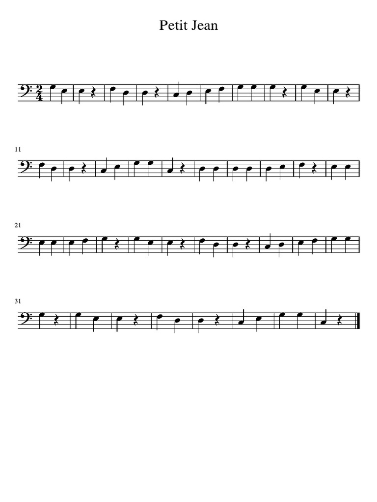 Petit Jean Violoncelle | PDF