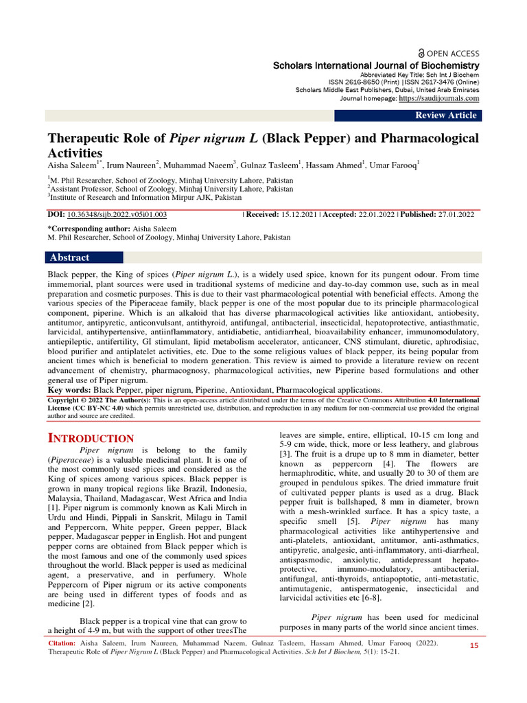 Sijb 51 15-21 | PDF | Black Pepper | Digestion