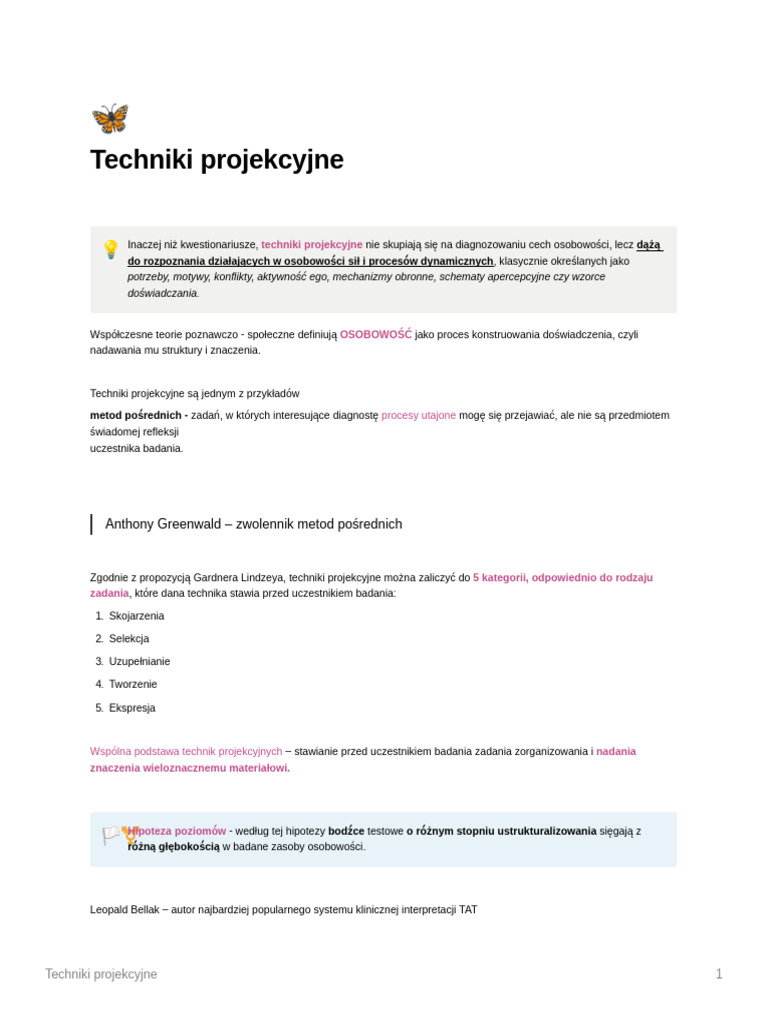 Techniki Projekcyjne | PDF