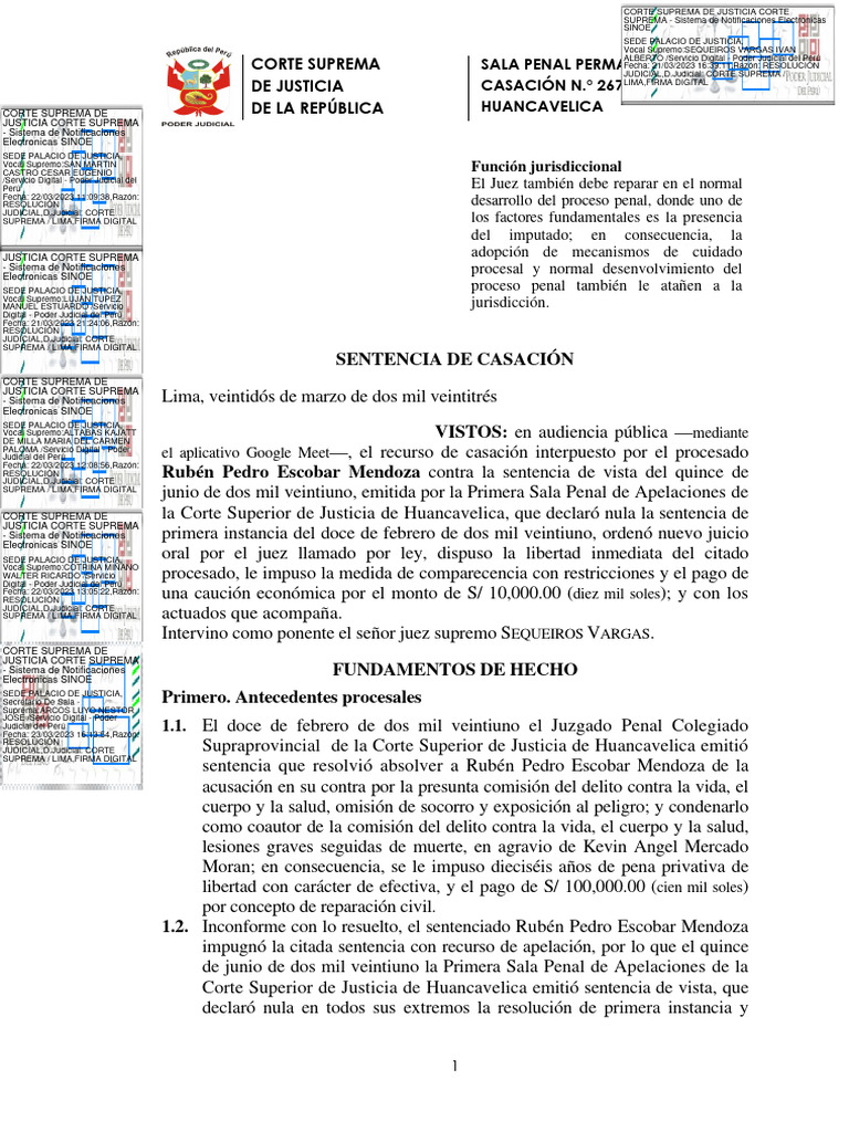 Lectura 05 Casacion Omision de Socorro | PDF | Sentencia (ley) | Judicaturas