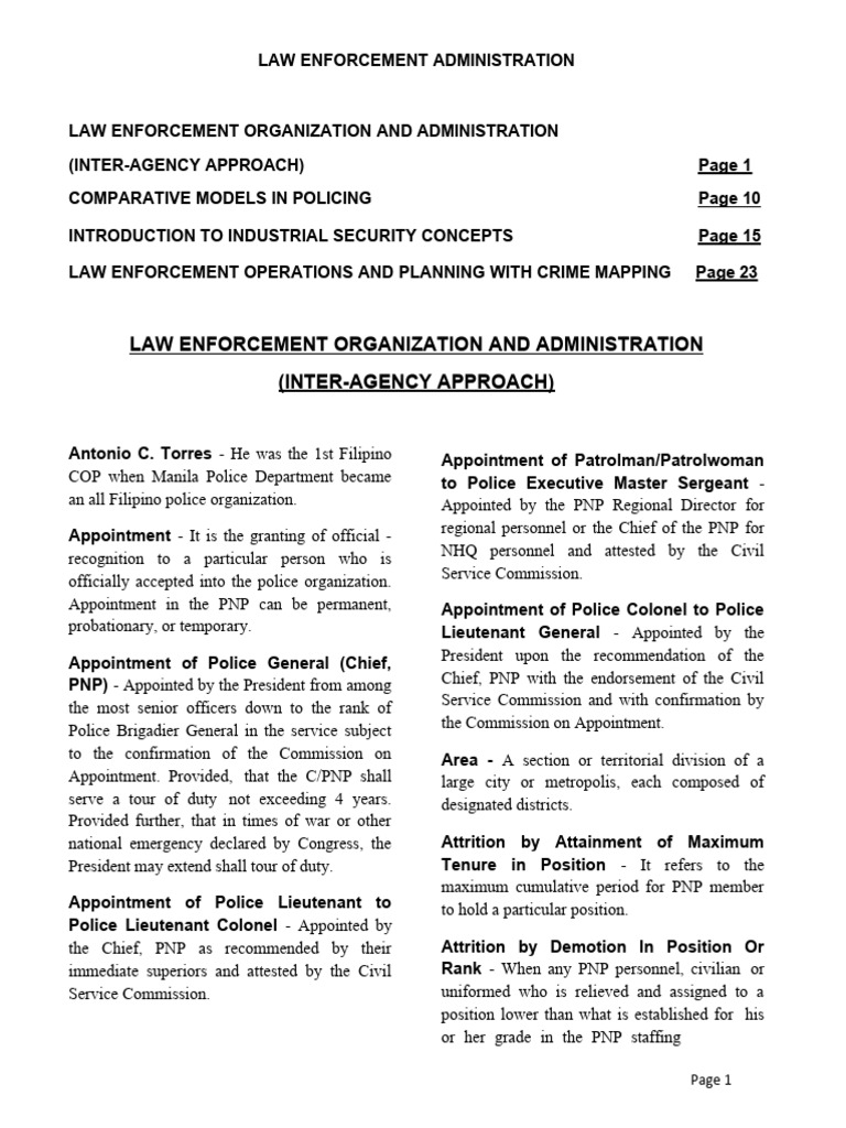 3 Law Enforcement Administration | PDF | Police | Government