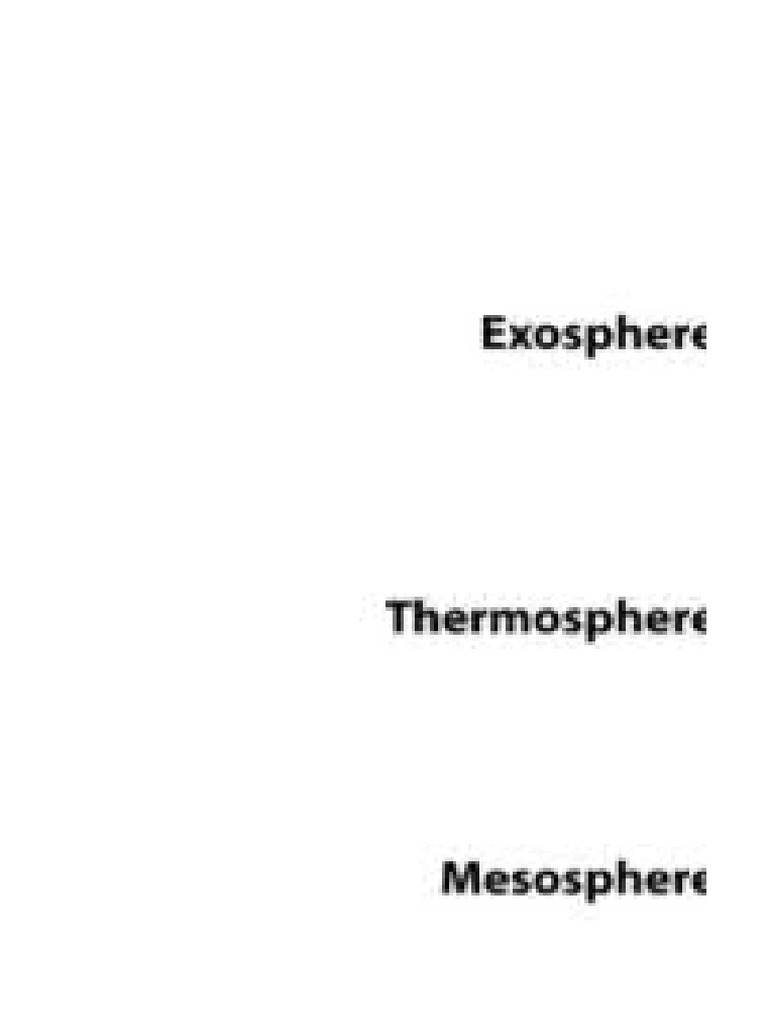 Layers of the Atmosphere- Diagram | PDF