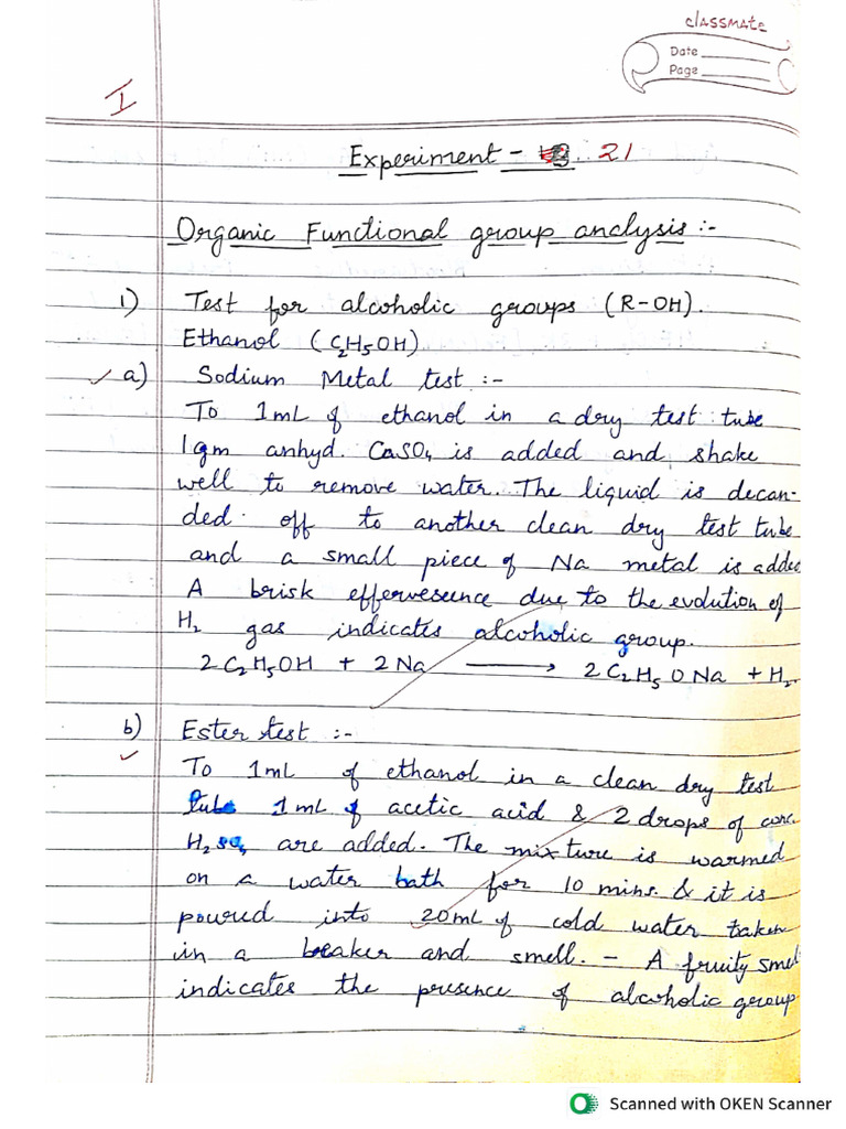Organic Functional Group Analysis | PDF