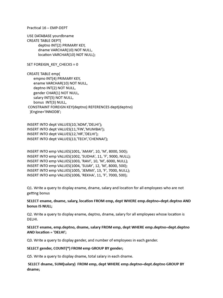 sql-practicals-cs | PDF | Information Retrieval | Databases