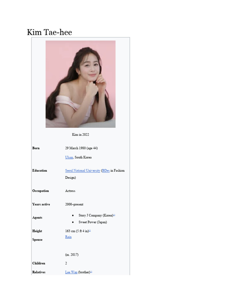 Kim Tae Hee | PDF