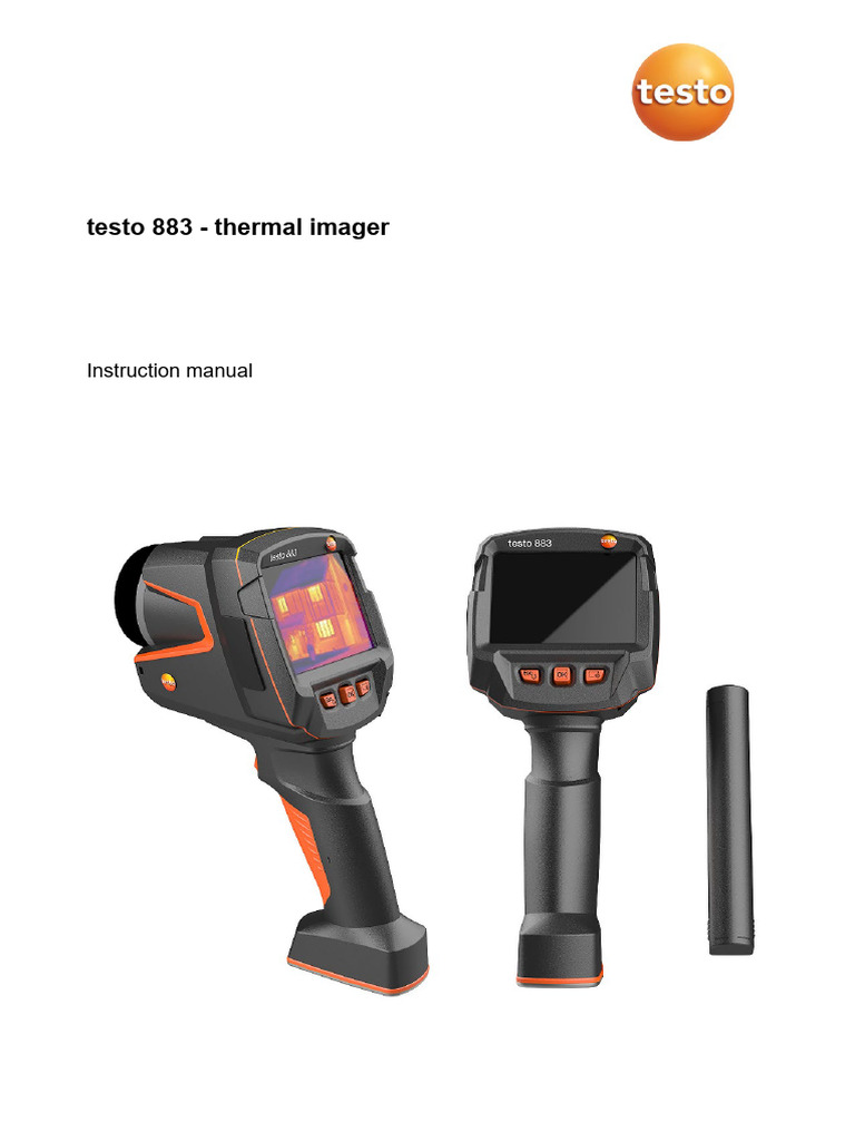 Testo 883 Thermal Imager Instruction Manual - IN | PDF | Menu ...