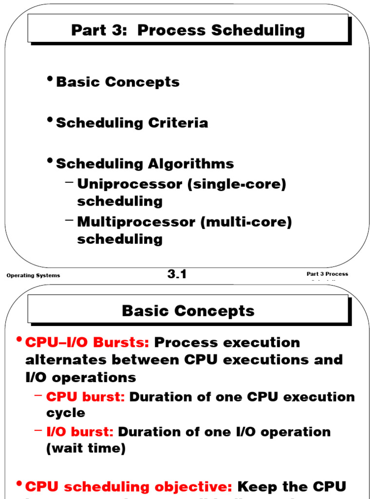 Part3 (CPU Scheduling) | PDF | Scheduling (Computing) | Process (Computing)