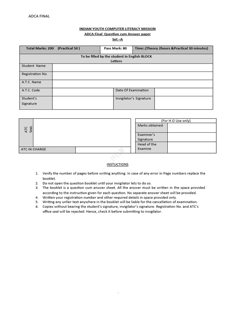 ADCA Final Question | PDF | Html | Html Element ADCA Final Question | PDF | Html | Html Element