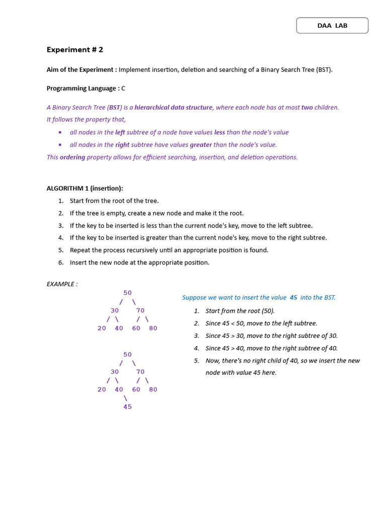 Daa Lab Expt 2 Pdf Computer Programming Algorithms And Data Structures 