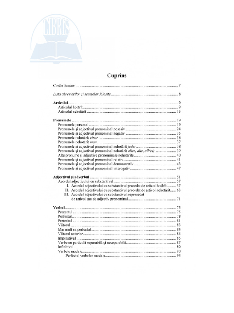 Ed. 9 Limba Germana Exercitii de Gramatica Si Vocabular - Orlando Balas ...