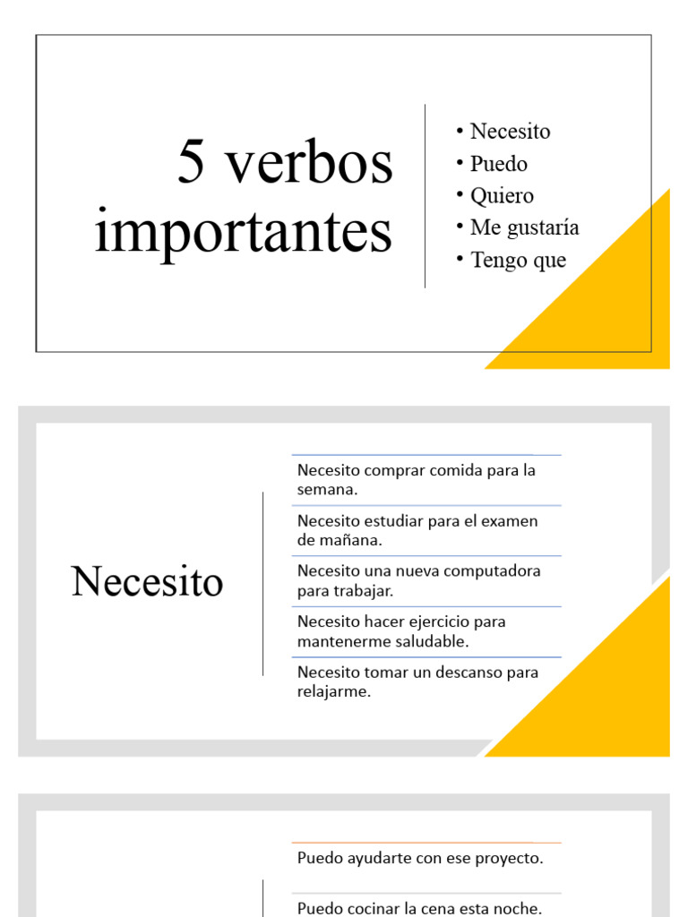 5 Verbos Importantes | PDF