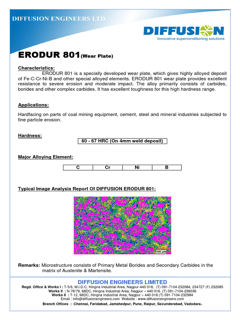 Diffusion Hardfacing Plates | PDF | Alloy | Chromium