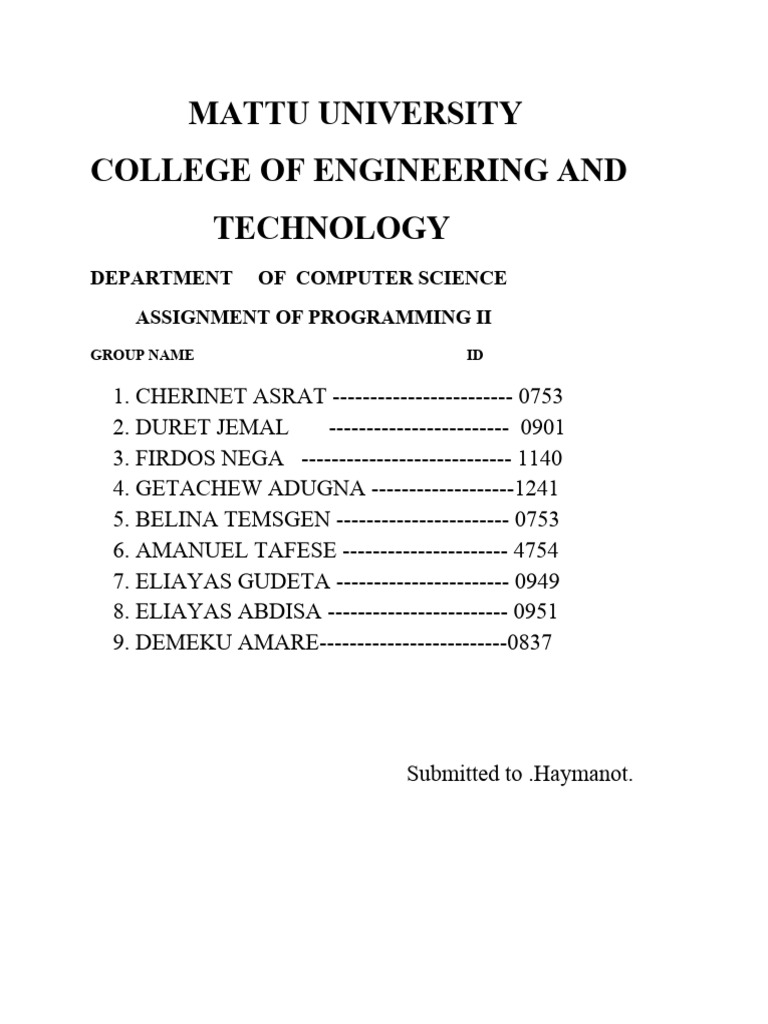 Group 2 C Assignment Pdf Namespace Software Engineering