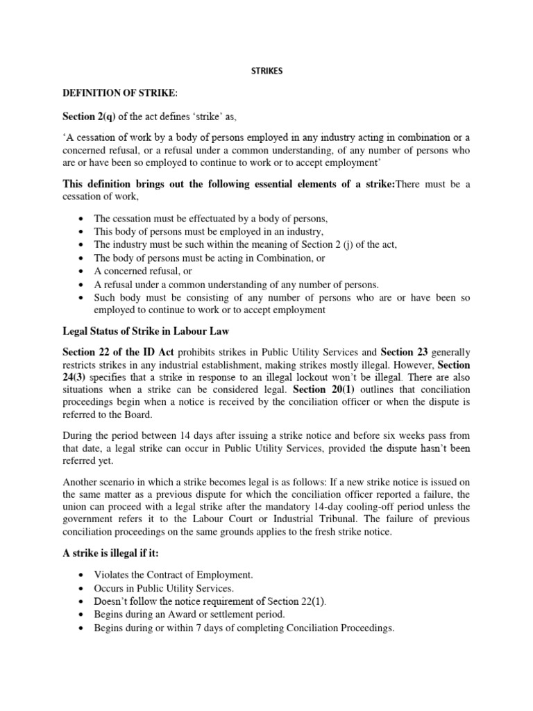 STRIKES Id Act | PDF | Strike Action | Justice