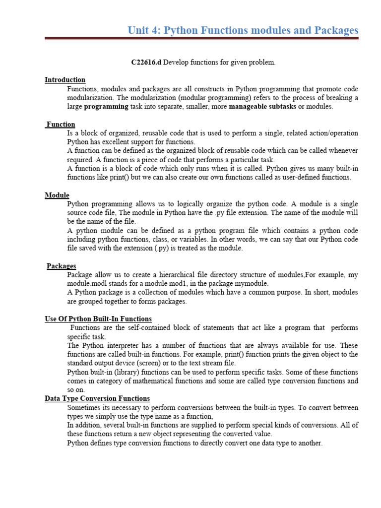 Unit 4 Pdf Parameter Computer Programming Variable Computer 6895
