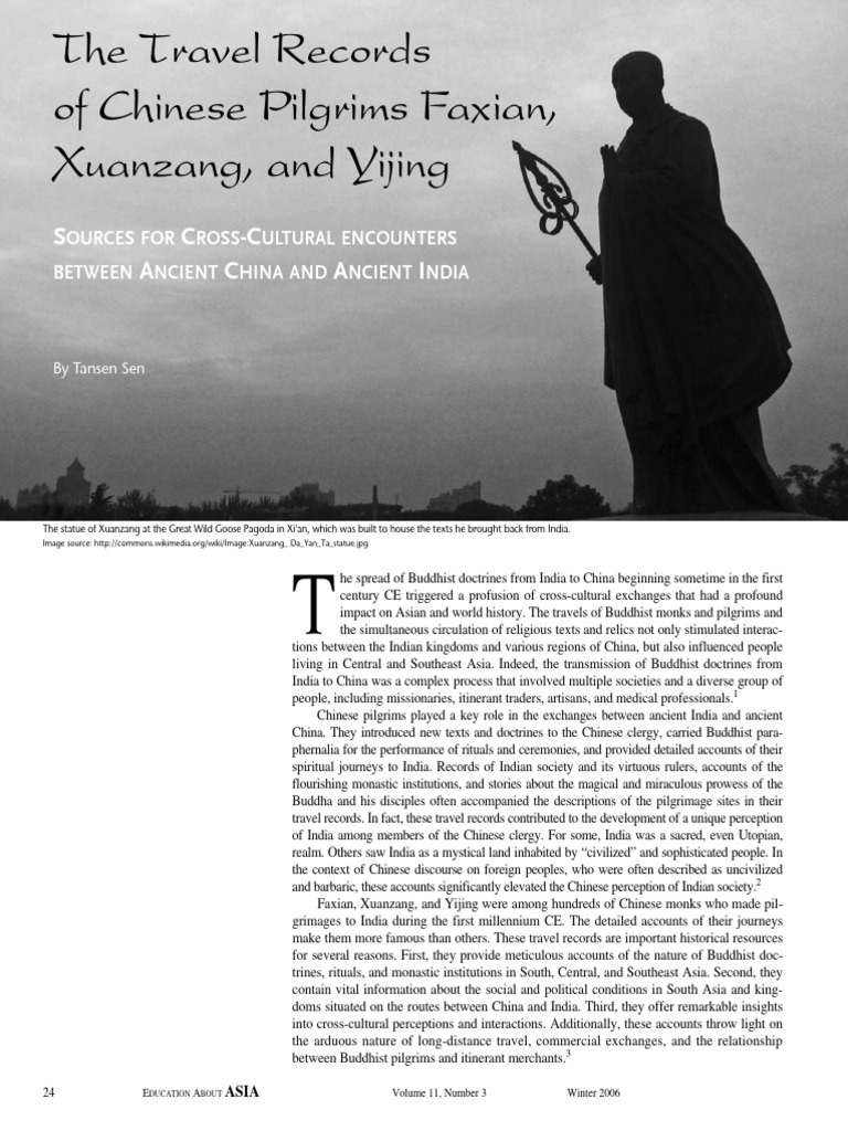 The Travel Records of Chinese Pilgrims Faxian Xuanzang and Yijing ...