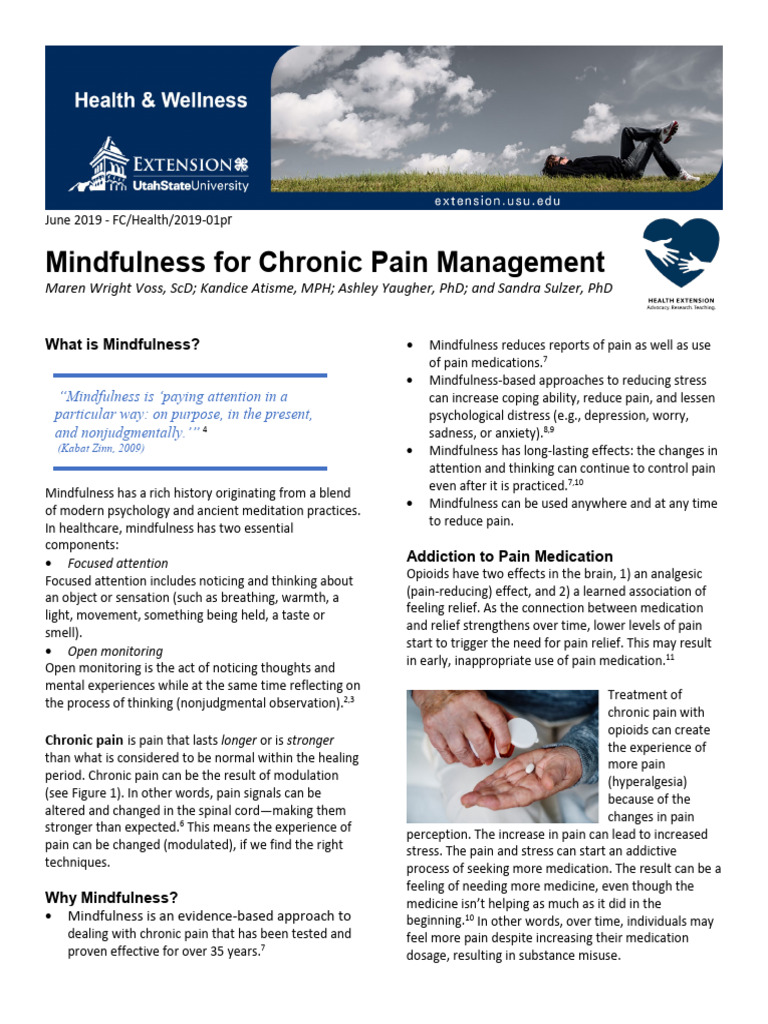 Mindfulness for Chronic Pain Relief | PDF | Pain | Mindfulness