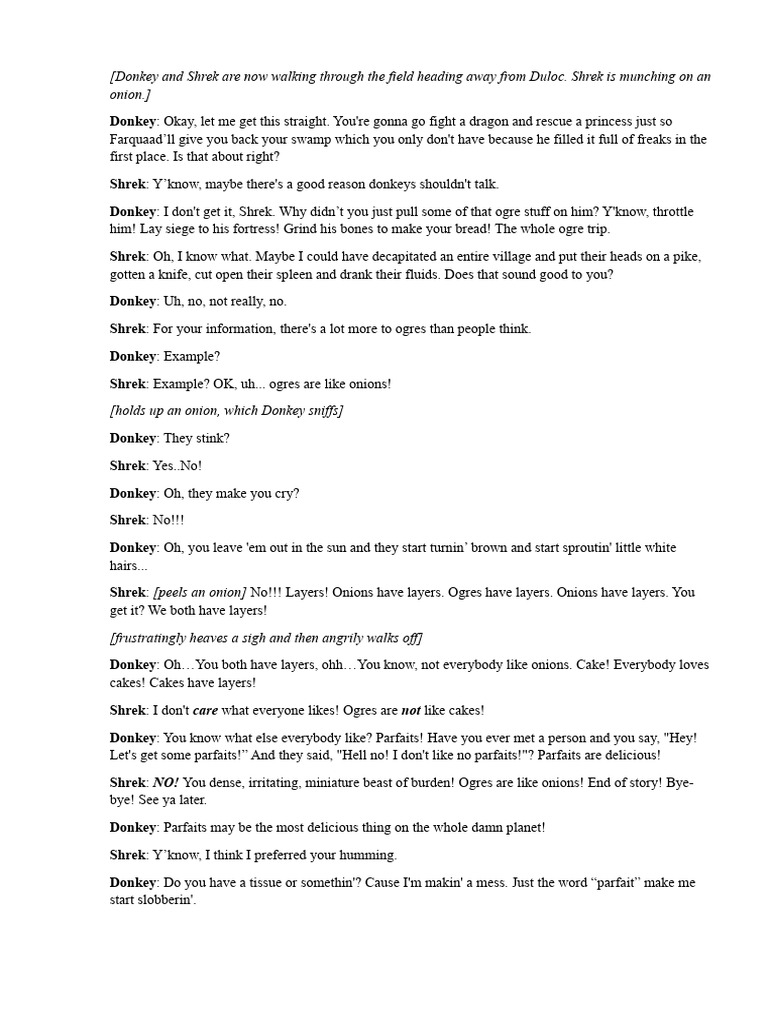 Ogres and Onions: Layers Explained | PDF | Dream Works Animation