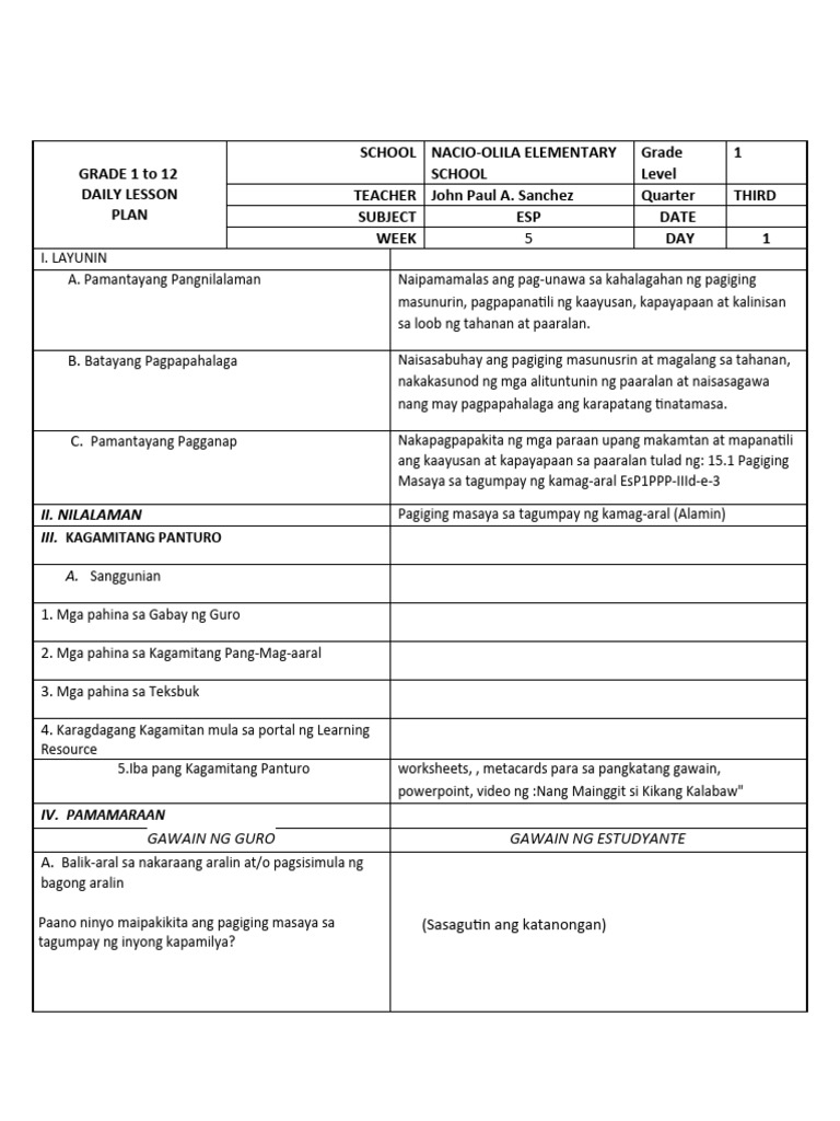 JP LP Esp 1 No.1 | PDF