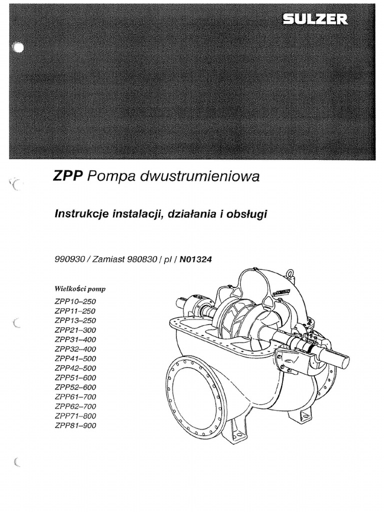 Pompa Dwustrumieniowa - Pompy ZPP | PDF