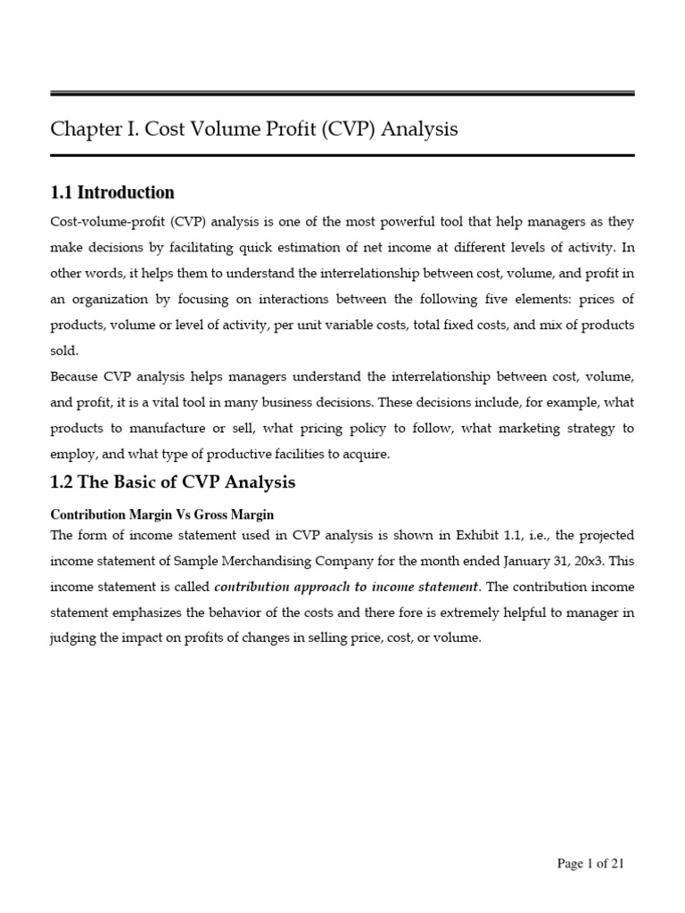 CVP-Re-Rev - 1 | Download Free PDF | Gross Margin | Business Economics