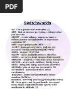 Switchwords List | PDF | Attention | Psychological Concepts