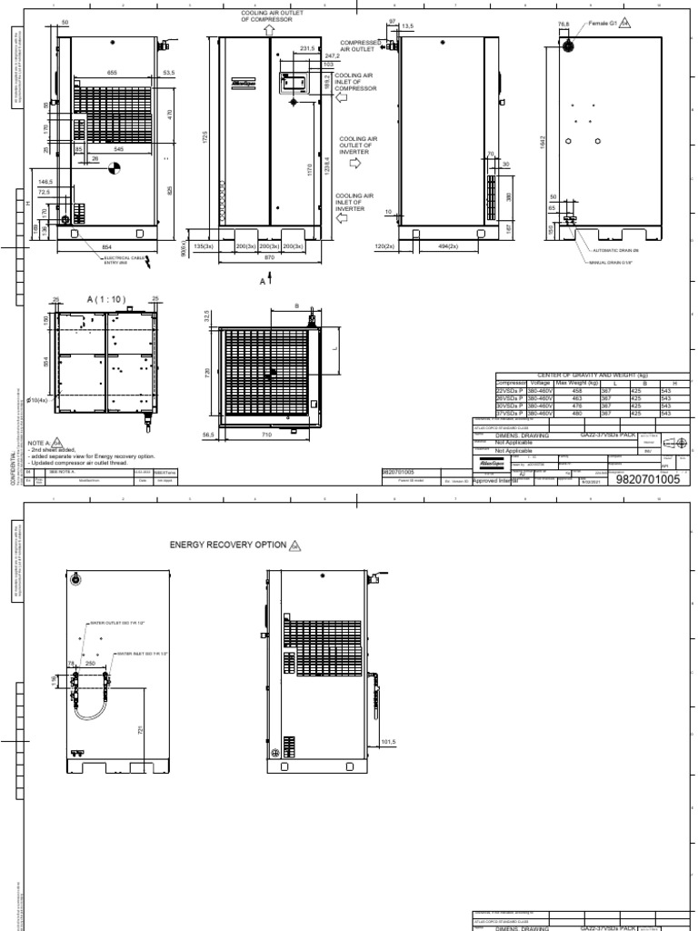 Dimension Drawing GA 30 VSDs P 380-460V Metric 9820701005 Ed04 ...