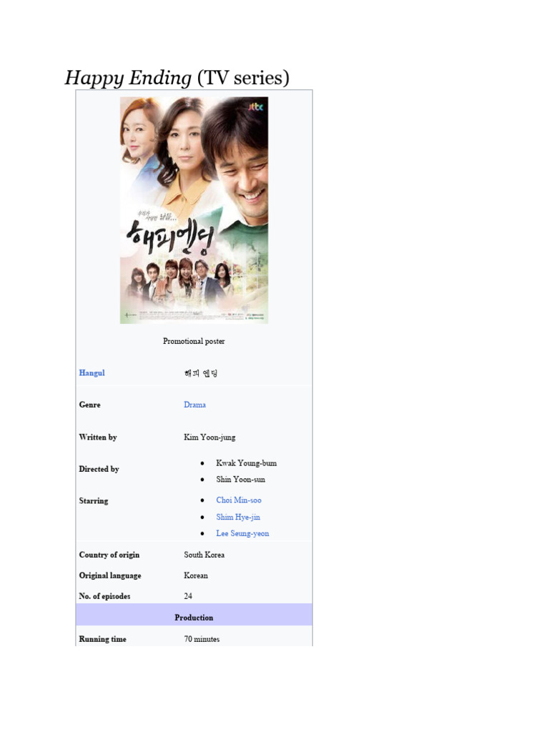 Happy Ending | PDF | Television